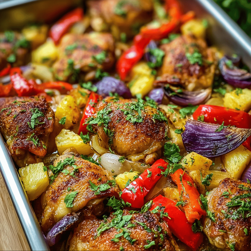 Quick Hawaiian Chicken Sheet Pan Dinner Recipe for a Taste of Aloha