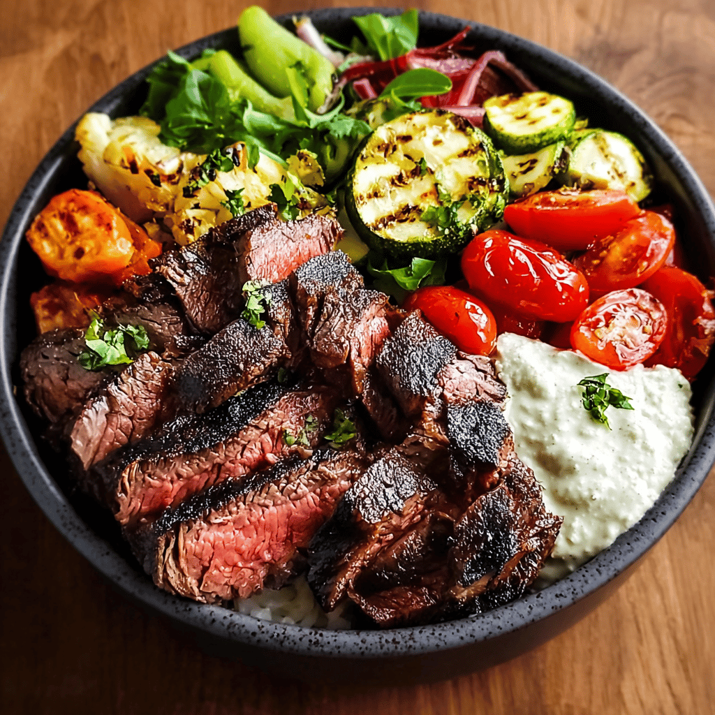 Delicious Mediterranean Steak Bowls Recipe - A Taste of the ...