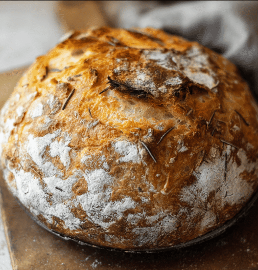 Easy Roasted Garlic and Rosemary Sourdough Bread Recipe